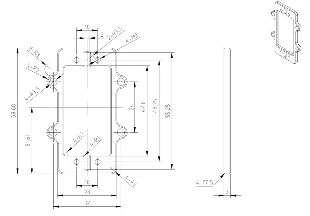 Servo Mount Flat Plate | Studica Robotics