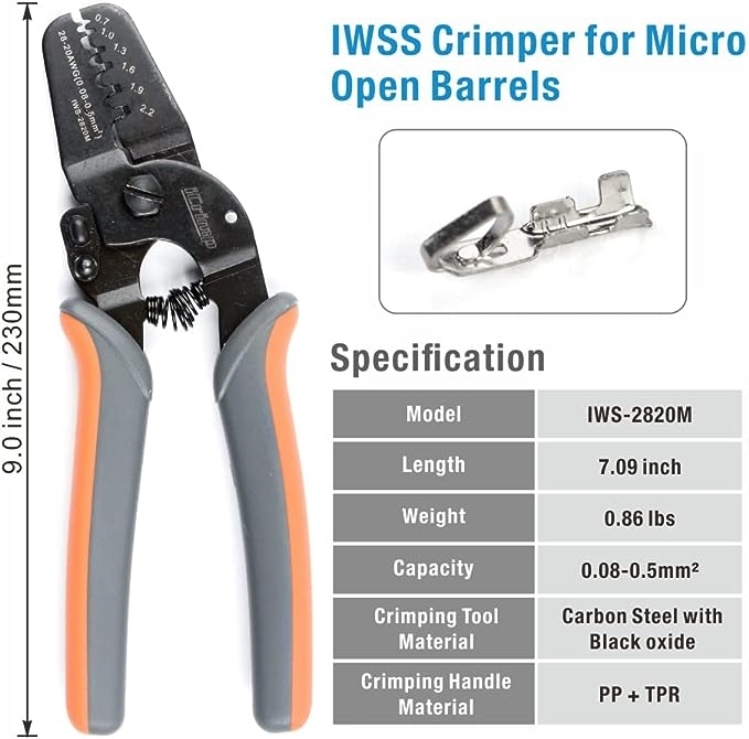 iCrimp Mini Micro Open Barrel Crimper | Studica Robotics